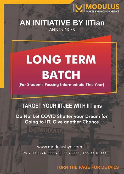 Modulus Education Coaching Prefoundation Iit Modulus Hyderabad