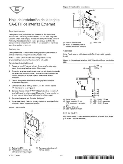 Sa Eth Ethernet Interface Card Instalation Pdf Electrónica