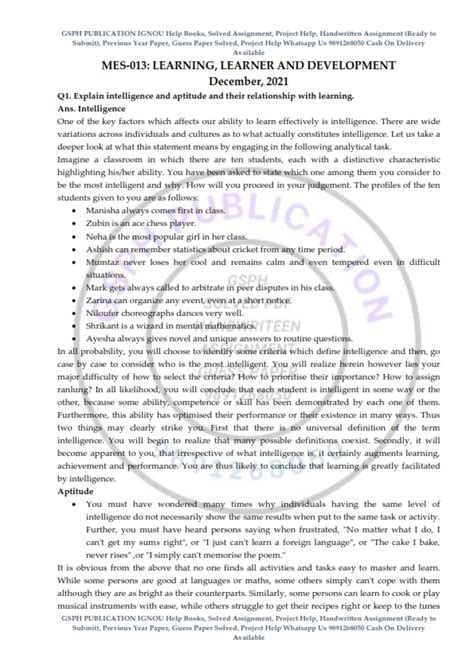 IGNOU MES 13 Previous Year Solved Question Paper Dec 2021 English Medium IGNOU Solved
