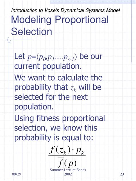 ppt dynamical systems model of the simple genetic algorithm