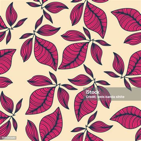 Pola Bunga Seamless Eksotis Dengan Gaya Vintage Motif Bunga Yang