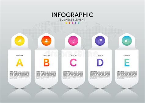 Modern Infographic Business Template And Data Visualization With 5