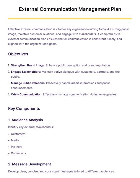 5 External Communication Plan Examples