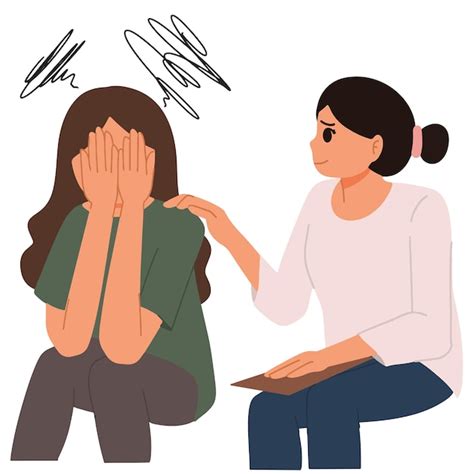 Premium Vector Woman Talking With Psychologist Therapy Problem And Mental Health Issue