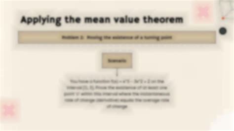 applications of the mean value theorem presentation