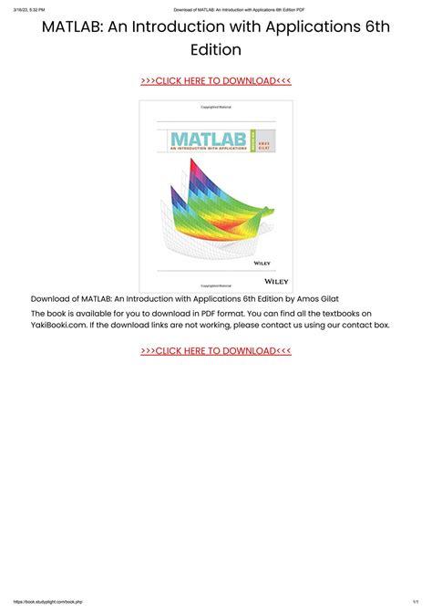 Download Matlab An Introduction With Applications 6th Edition Pdf By