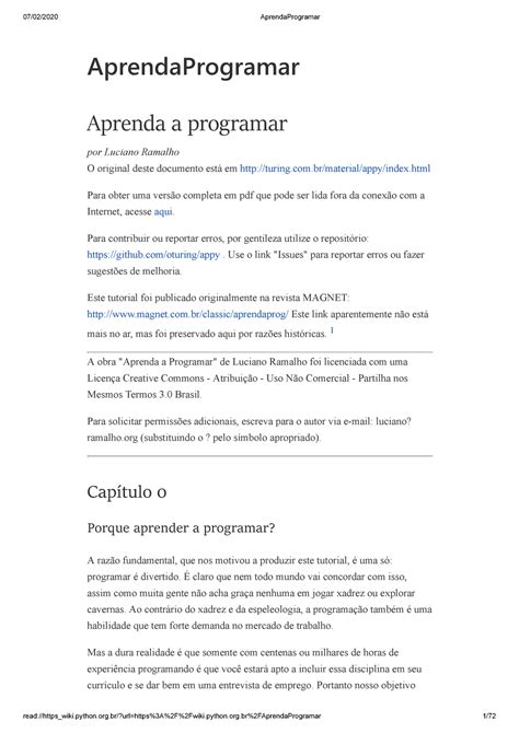 Aprenda Programar Instruções básicas de programação em Python