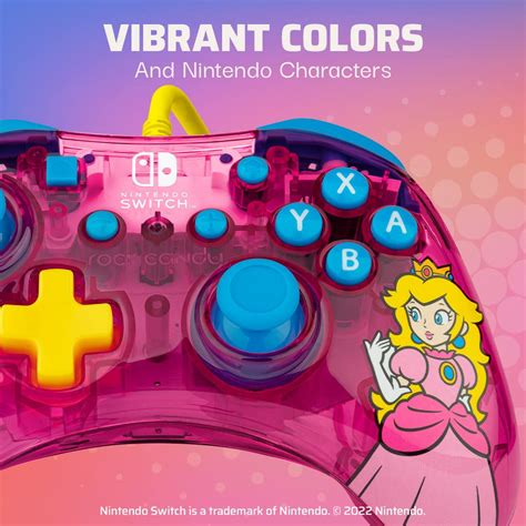 Pdp Rock Candy Switch Controller Peach Custom Controllers