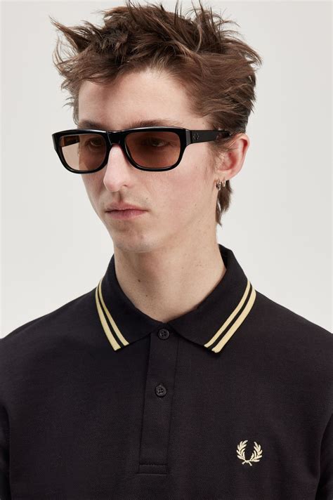 Yvan Sunglasses Black Fred Perry Uk