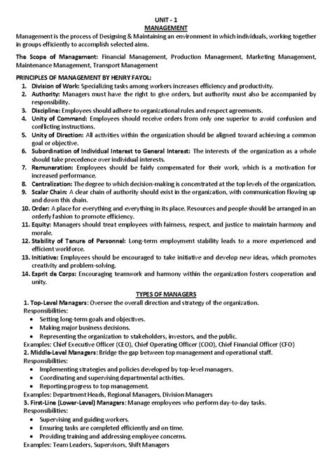 GE3751 Principles Of Management Comprehensive Study Notes Studocu