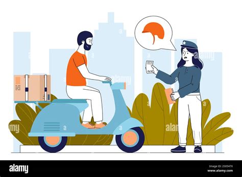 motorcyclist without helmet traffic police officer punishes driver