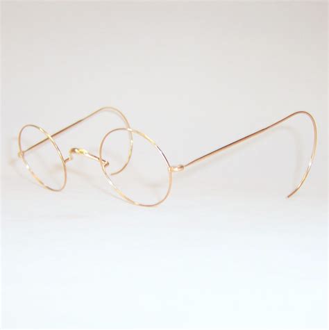Gold Filled 1920 40s Round Deco Spectacles Large Dead Mens Spex