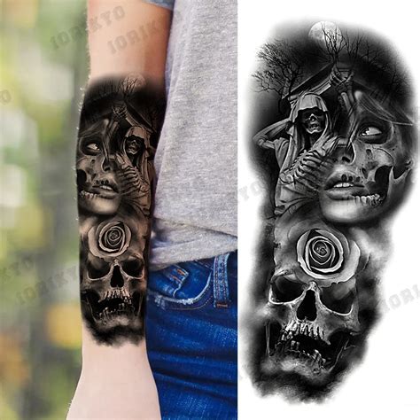 Girly Skull Half Sleeve Tattoos Girly Skull Half Sleeve Tattoos