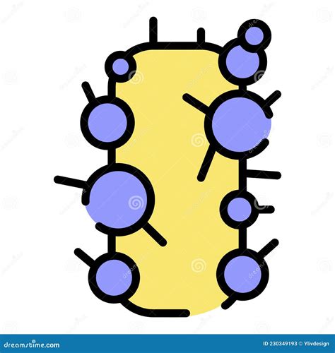 Streptococcus Colony Icon Color Outline Vector Stock Vector