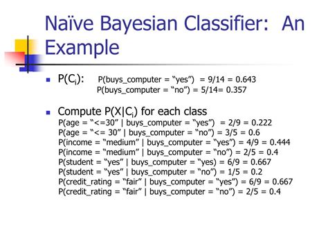 Ppt Bayesian Classification Powerpoint Presentation Free Download