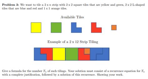 solved problem 3 we want to tile a 2xn strip with 2×2