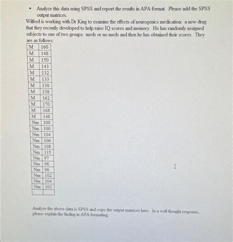 Solved Analyze This Data Using Spss And Report The Results Chegg