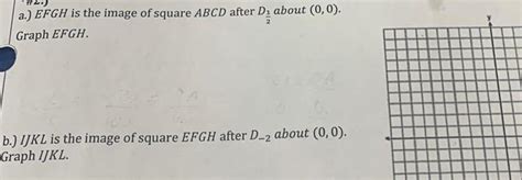 Answered A Efgh Is The Image Of Square Abcd After D About 0 0 Graph