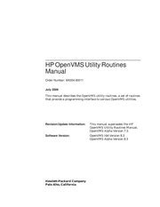 HP OpenVMS 8 3 1H1 OpenVMS Utility Routines Manual OVMS 83 UTIL ROUT