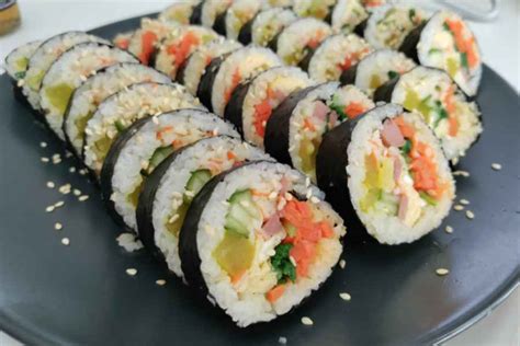 Classic Kimbap Korean Seaweed Rice Roll Urbaki Cooking