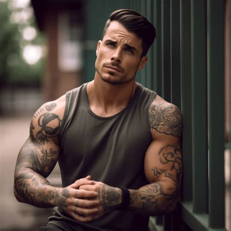 Handsome Man With Tattoo By Maleaiart On Deviantart