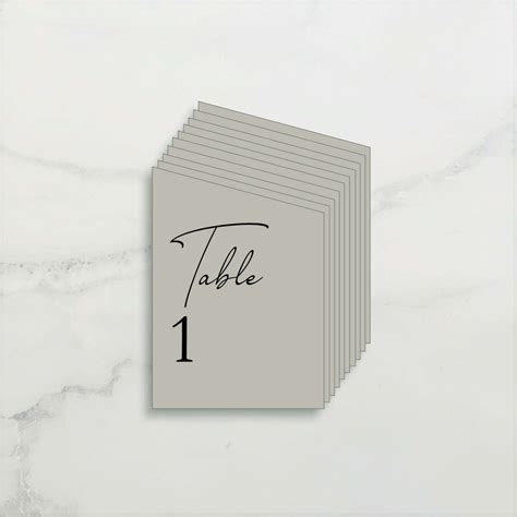 Capri Table Number Pack White Cherry Invitations