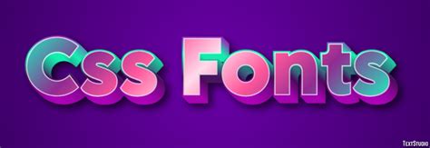 Css Fonts Text Effect And Logo Design Font