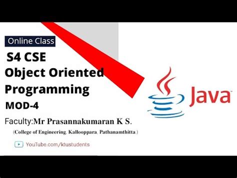 Module Note CS JAVA Object Oriented Design And Programming KTU Students Engineering