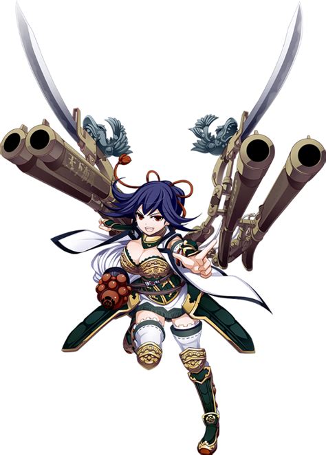 Oshiro Project Re Artist Request Official Art D 1girl D Antique Firearm Blue Hair