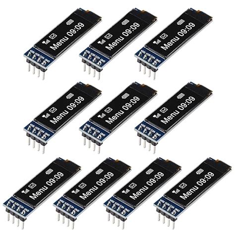 10 Pieces I2c Display Module 091 Inch I2c Oled Display Module I2c Oled Screen Driver Dc 33v~5v