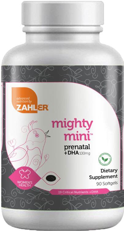 Zahlers Kosher Mighty Mini Prenatal Dha Mint Scented For A Fresh Smell