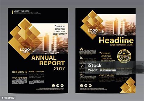 골드 브로셔 레이아웃 전단지 디자인 템플릿 벡터 일러스트레이션 0명에 대한 스톡 벡터 아트 및 기타 이미지 0명 2차 도형 기업 재무와 산업 Istock