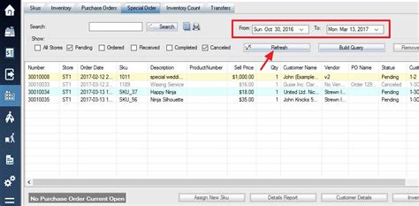 Displaying A List Of Special Orders Woopos Support