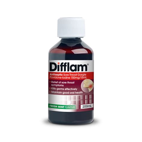 Difflam Antiseptic Sore Throat Gargle Difflam Singapore