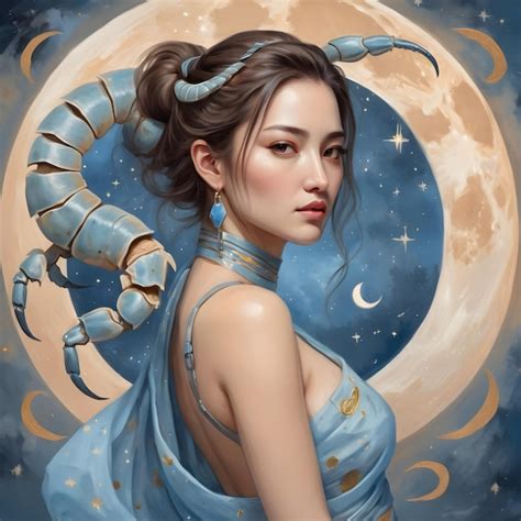 Premium Photo A Drawing Of A Scorpio Woman Zodiac Sign Scorpio
