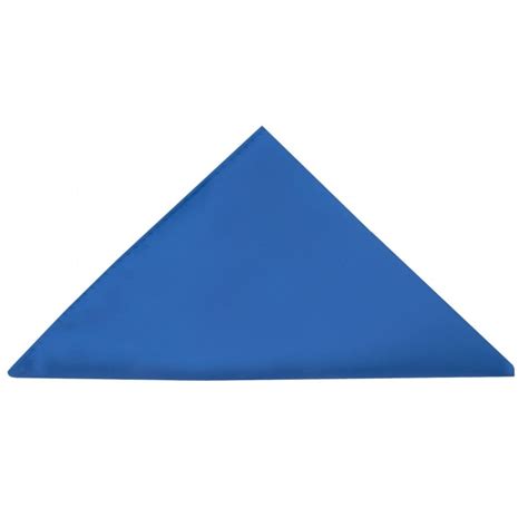 Plain Electric Blue Satin Pocket Square