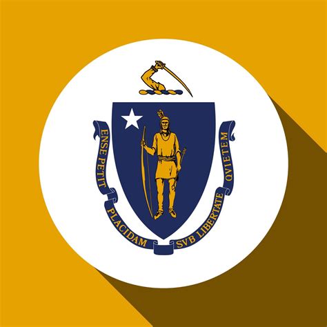 Massachusetts State Flag Vector Illustration 15260653 Vector Art At