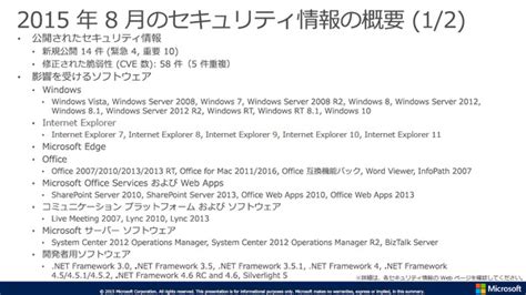 月例セキュリティ情報14件を公開、最大深刻度「緊急」は4件（日本マイクロソフト） Scannetsecurity