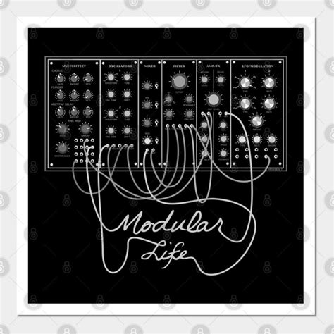 Modular Synthesizer Player Wall Art Print Analog Synthesizer