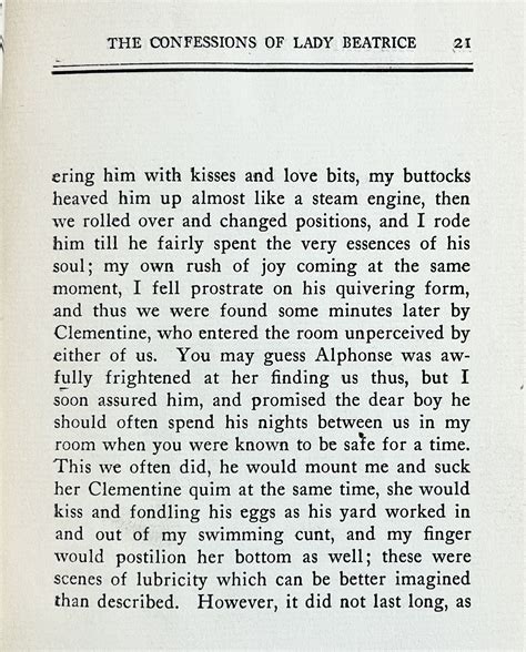 Confessions Of Lady Beatrice Turn Of The Century Erotica 1st Edition