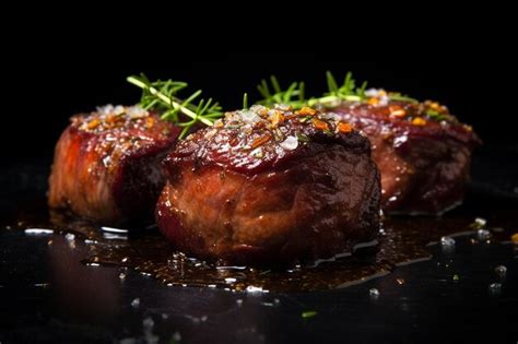Premium Photo Bacon Wrapped Steak Bites