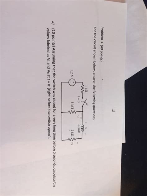 solved problem 3 40 points for the circuit shown below