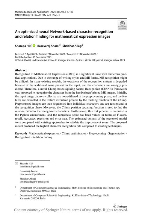 An Optimized Neural Network Based Character Recognition And Relation