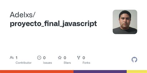 Github Adelxsproyectofinaljavascript