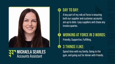 The Force Contracting Team Meet Michaela We Are Proud Of Our