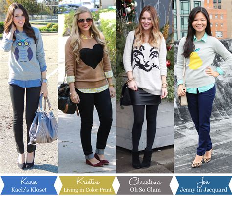 Four Ways To Wear Graphic Sweaters Oh So Glam