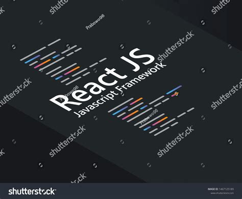React Application Programming Language Coding Software Stock Vector Royalty Free