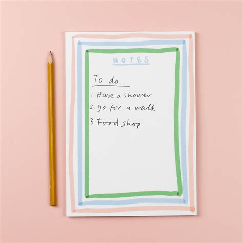 A5 Striped Notepad Letterbox Lane