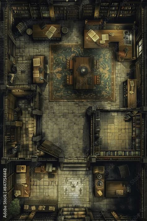 Dnd Battlemap Secretive Thieves Guild Members Planning Heist Stock Illustration Adobe Stock