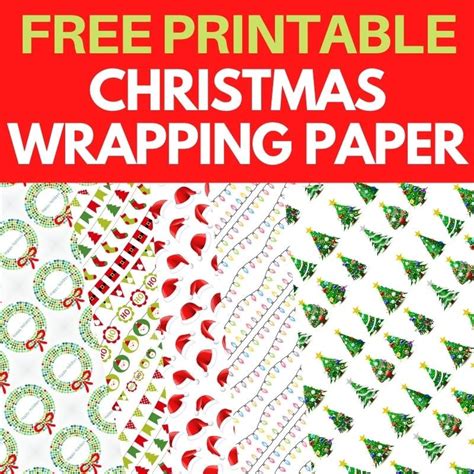 Christmas Printable Wrapping Paper 20 Free Designs Parties Made